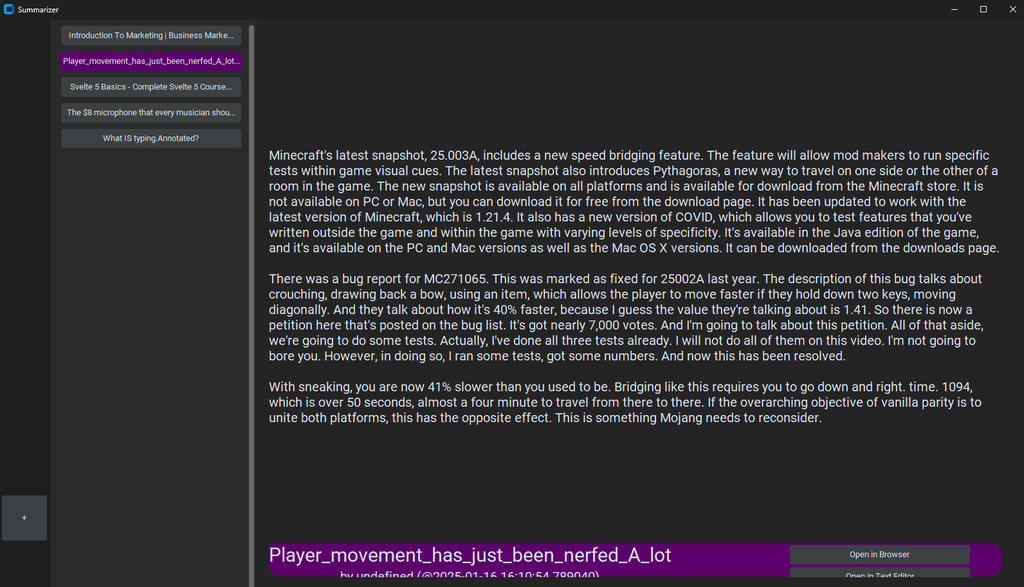 Youtube to Summary - Home